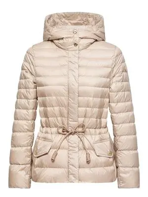 Moncler Moncler Raies Short Down Jacket With Drawstring Waist Multicolor