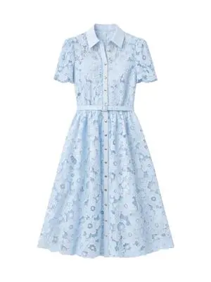 SELF-PORTRAIT Lace Midi Dress - Multicolor