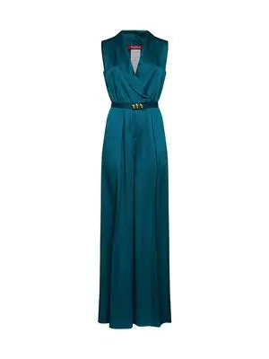 Max Mara Belted Tuxedo Jumpsuit - Multicolor