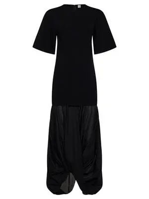 TOTEME Cocoon T-shirt Dress With Twisted Skirt - Multicolor