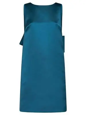Max Mara Taffeta Short Dress With Bow Detail - Multicolor
