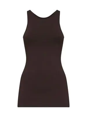TOTEME Walnut Compact Knit Classic Tank Top - Multicolor