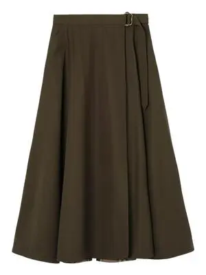 Burberry Burberry A-Line Midi Skirt Brown