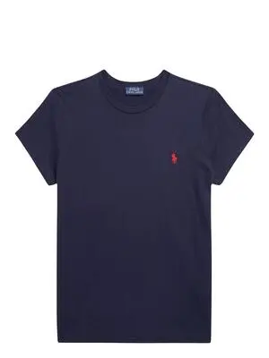 Ralph Lauren Cotton Crewneck T-shirt With Logo - Navy
