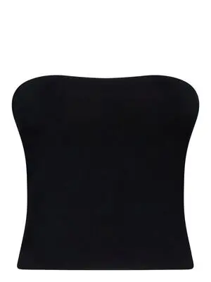 Brunello Cucinelli BRUNELLO CUCINELLI Ribbed Jersey Strapless Corset Top Multicolor