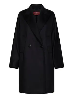 Max Mara MAX MARA STUDIO Double-Breasted Midi Coat Multicolor