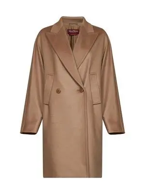 Max Mara MAX MARA STUDIO Mastro Double-Breasted Midi Coat Multicolor