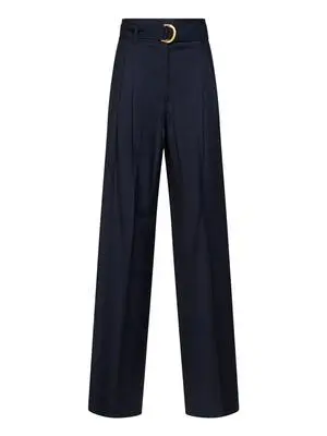 Max Mara Wide-leg Belted Trousers - Multicolor