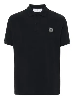 Stone Island Logo Cotton Polo Shirt - Multicolor