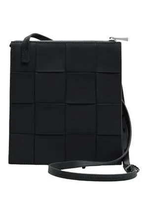Écotorie Polly Woven Leather Bag - Black