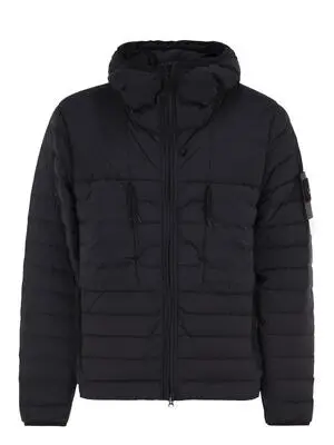 Stone Island Seamless Tunnel Down-tc Stretch Hooded Down Jacket - Blue