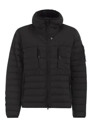 Stone Island Seamless Tunnel Down-tc Stretch Hooded Down Jacket - Black