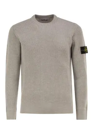 Stone Island Ribbed Crew Neck Jumper - Multicolor