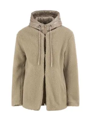 Herno Teddy Jacket With Padded Hood - Multicolor