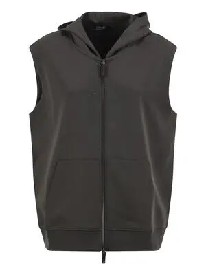 Max Mara Hooded Cotton-blend Jersey Gilet - Multicolor