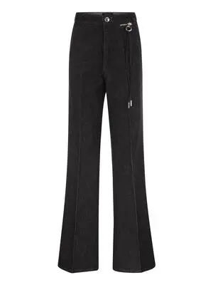 Sportmax SPORTMAX Flared Cotton Denim Jeans With Signature Metal Details Multicolor