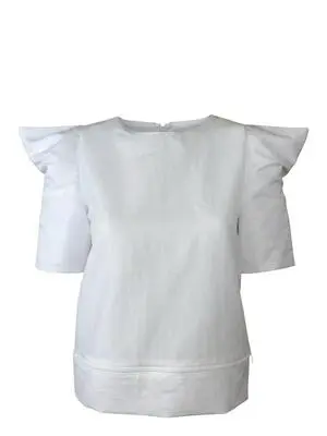 SNIDER Deconstructed Nylon Top - White