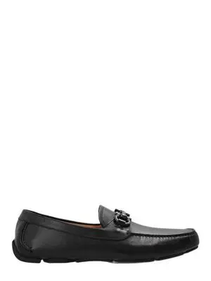 FERRAGAMO Horsebit Leather Driver Shoes - Multicolor