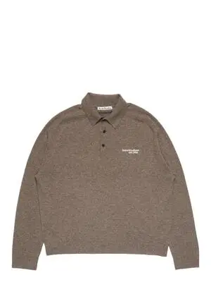 Acne Studios Logo Wool Polo Shirt - Multicolor