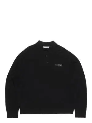 Acne Studios Logo Wool Polo Shirt - Multicolor
