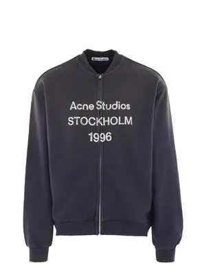 Acne Studios Logo Print Zip-up Sweatshirt - Multicolor