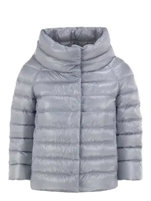 Herno Sofia Mini Cape With 3/4 Sleeves - Blue