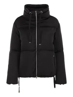 Herno High-neck Down Jacket With Drawstring Collar - Black