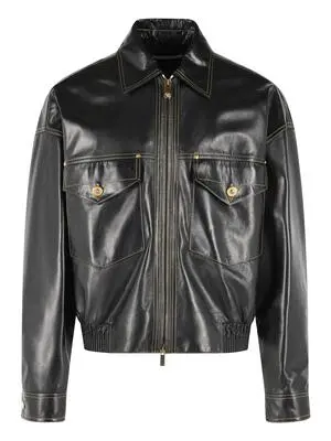 Versace Leather Jacket - Black