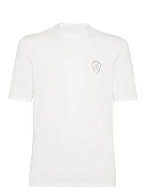 Brunello Cucinelli Logo Cotton T-shirt - Multicolor