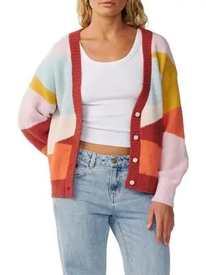 Rip Curl Surf Revival Striped Jacquard Cardigan - Multicolor