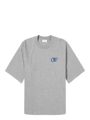 Off-White Off-White Flock Basic T-Shirt Grey/blue