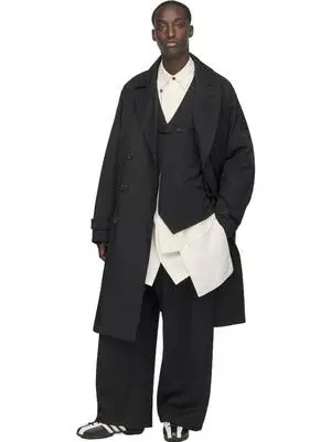 Adidas Y-3 Spun Nylon Cabban Coat - Black