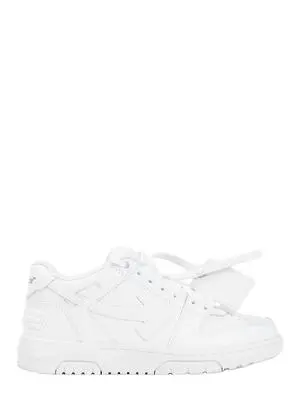 Off-White Leather Lace-up Trainers - White