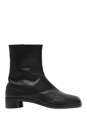 MAISON MARGIELA Tabi Leather Ankle Boots - Black