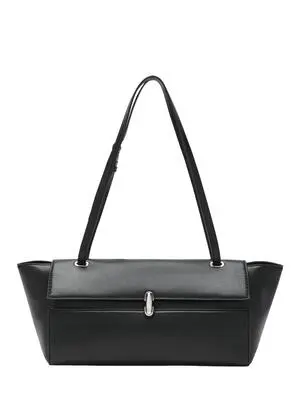 Savette Symmetry Trapeze Bag In Leather - Black