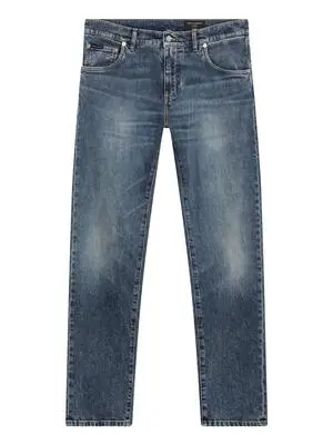 Dolce & Gabbana Slim-fit Dark Washed Denim Jeans - Blue