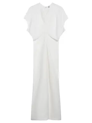 TOTEME TOTEME Fluid Viscose Satin Midi Dress White