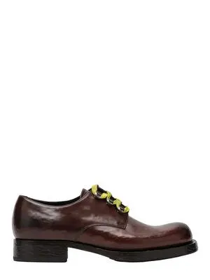 Prada Lace-up Shoes In Aged Leather - Brown