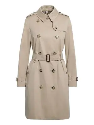 Burberry Double-breasted Cotton Gabardine Trench Coat - Cream