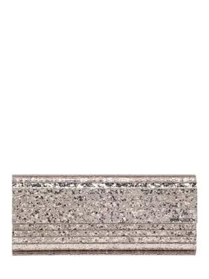 JIMMY CHOO Sweetie Clutch In Glitter Fabric - Pink