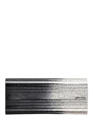 JIMMY CHOO Sweetie Degrade Glitter Fabric Clutch - Black