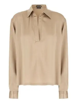 TOM FORD Tom Ford Long Sleeve Shirt Cream