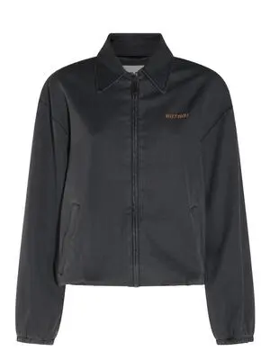 Miu Miu Zip-up Cotton Jacket - Black