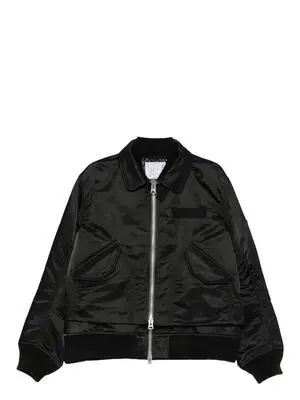Sacai Satin Bomber Jacket - Black