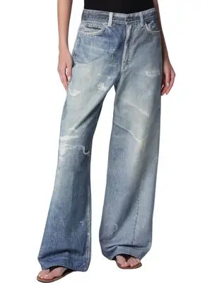 Our Legacy Full Cut Digital Denim Print Jeans - Blue