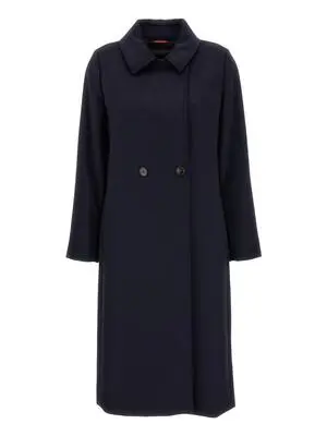 Max Mara Double Breasted Coat - Blue