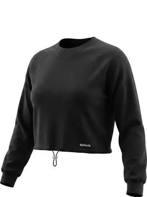 BELLARIA Essential Cropped Crewneck Sweatshirt - Black