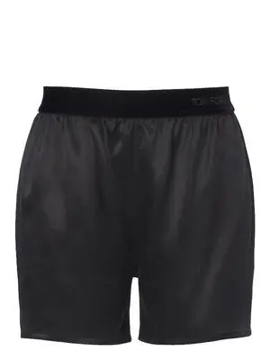 TOM FORD Silk Satin Pajama Shorts - Black