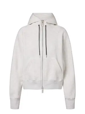 Sacai Cotton Jersey Zip-up Hoodie - Grey