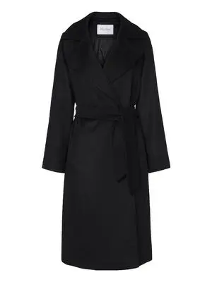 Max Mara Wool Wrap Coat - Black